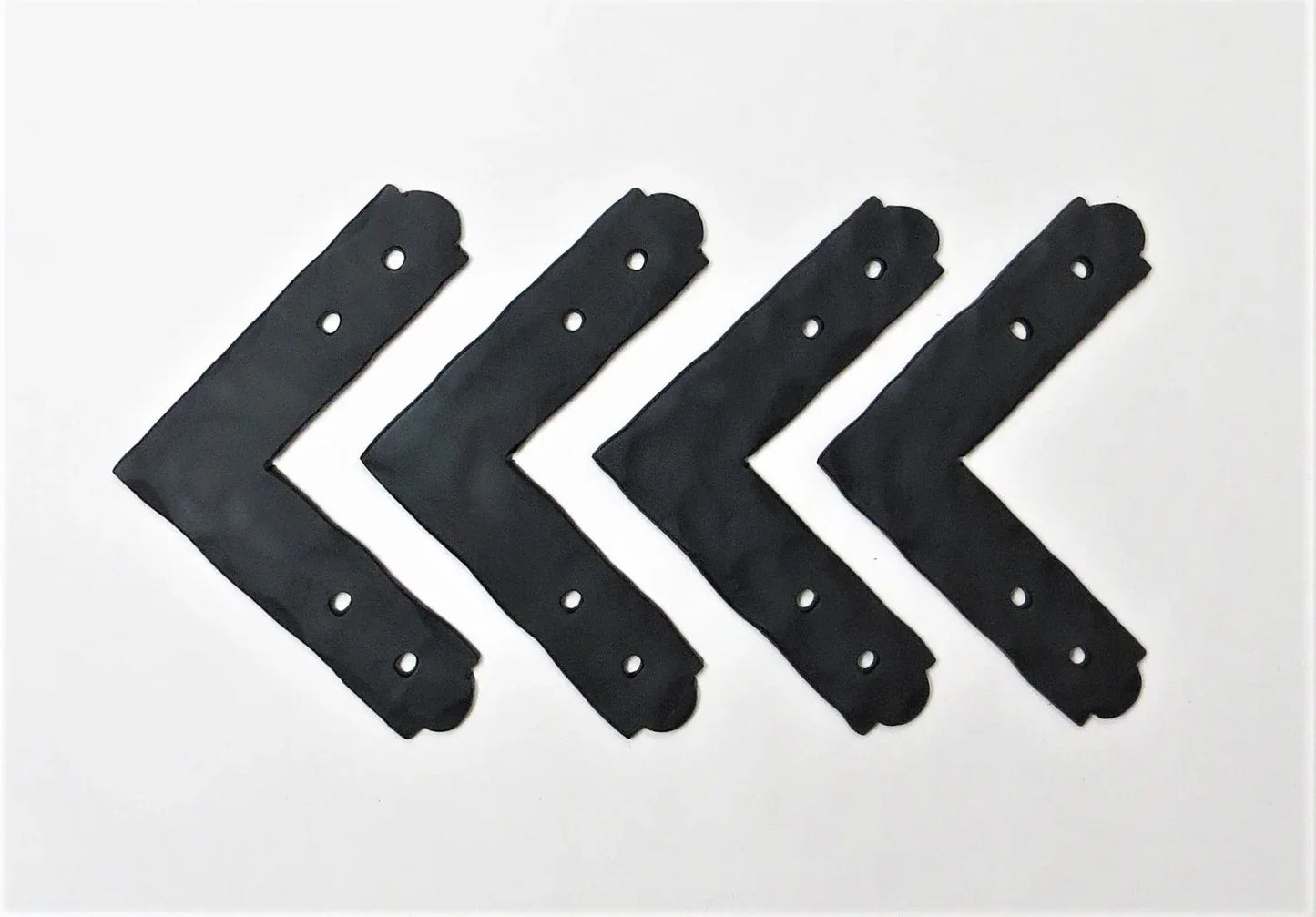 Colonial Iron L Bracket | Hand-Forged Decorative L Strap for Doors